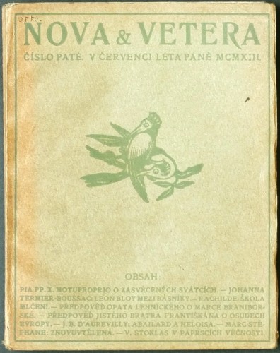 Nova et Vetera, číslo 5, Osvětimany, A. L. Stříž, 1913