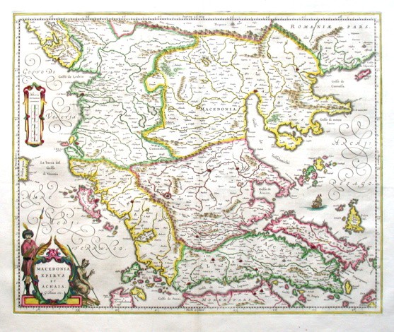 Antique map - Macedonia, Epirvs et Achaia